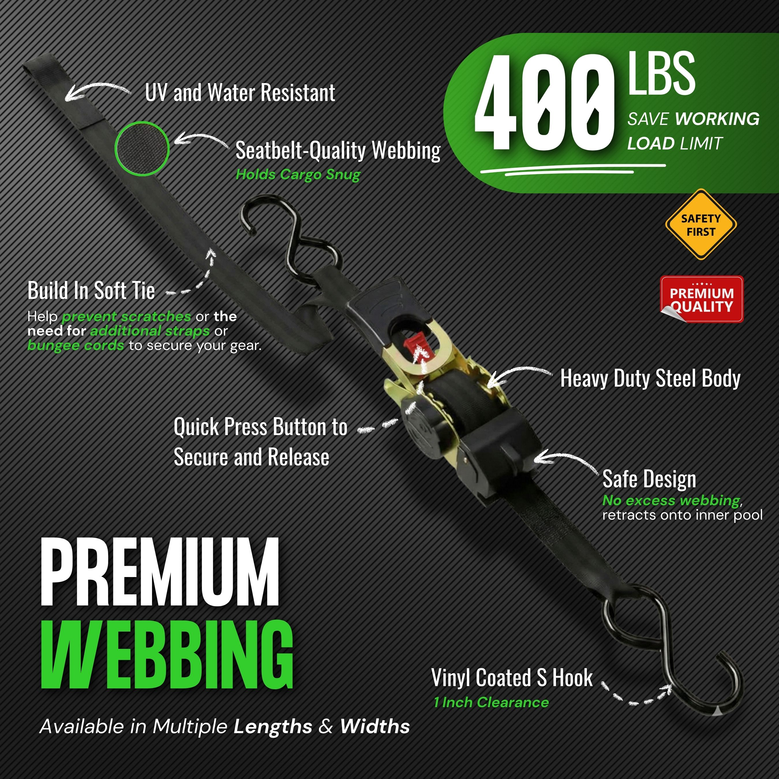 🎁 Limited Time – Upgraded 2025 Retractable Ratchet Strap (Perfect Gift ...