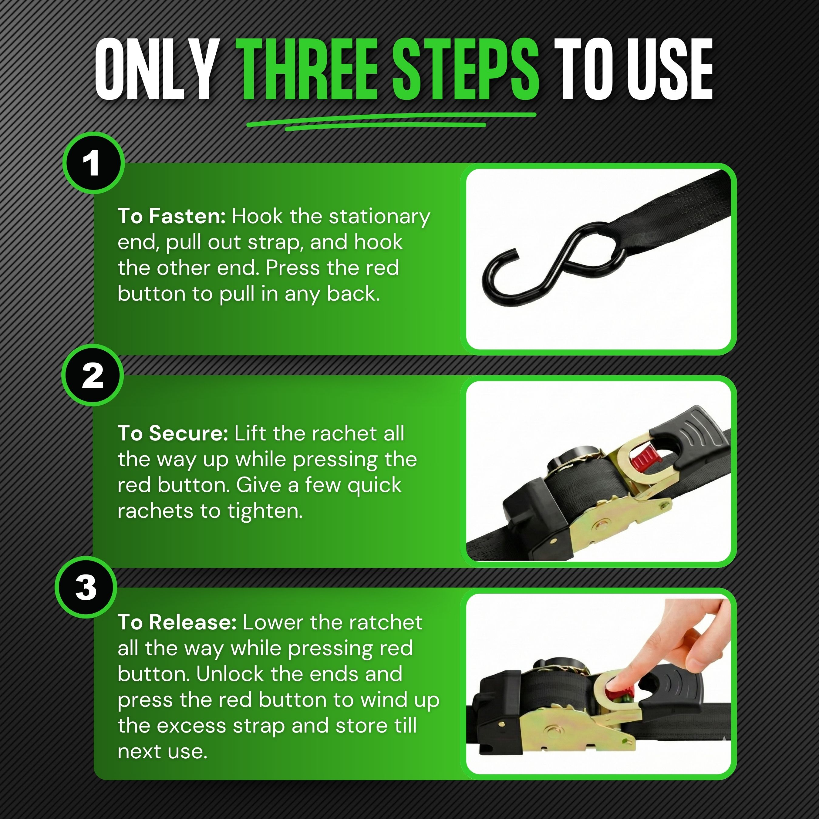 🎁 Limited Time – Upgraded 2025 Retractable Ratchet Strap (Perfect Gift ...